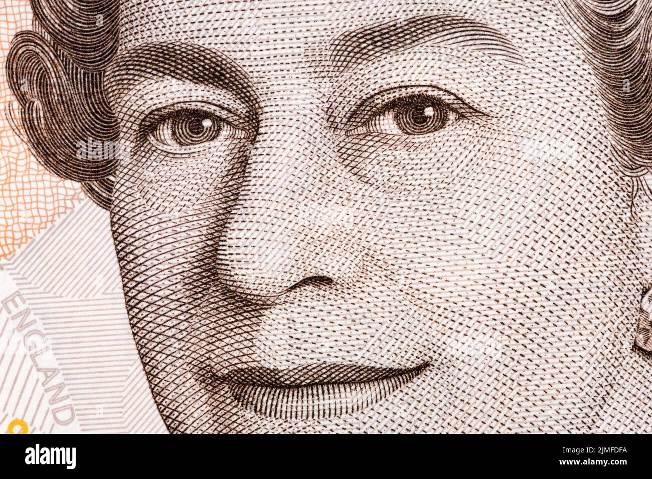 Elizabeth II a portrait from British money Stock Photo - Alamy