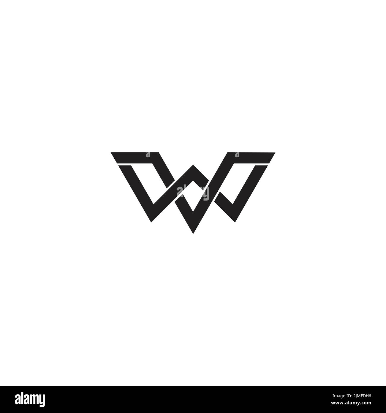 letter vw flat linked line logo vector Stock Vector Image & Art - Alamy