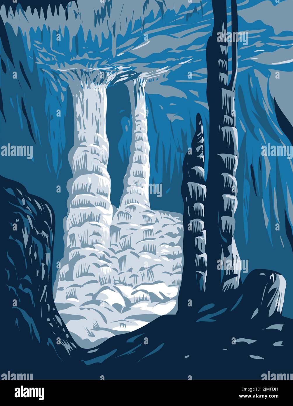 Lewis and Clark Caverns State Park Interior of Limestone Cave System ...
