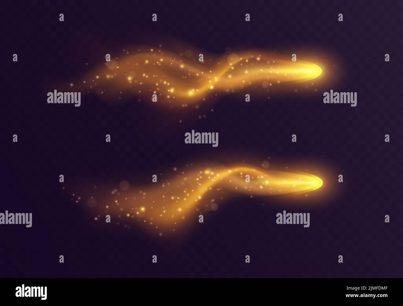 Golden light trail, magic stardust with haze and sparkles, realistic ...