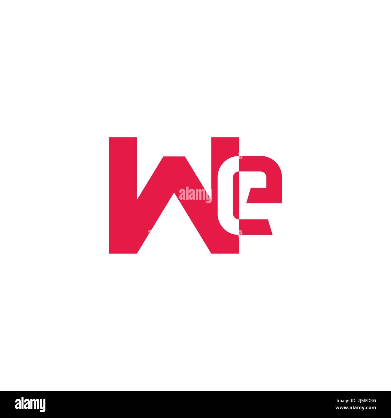 letter we simple font design logo vector Stock Vector Image & Art - Alamy