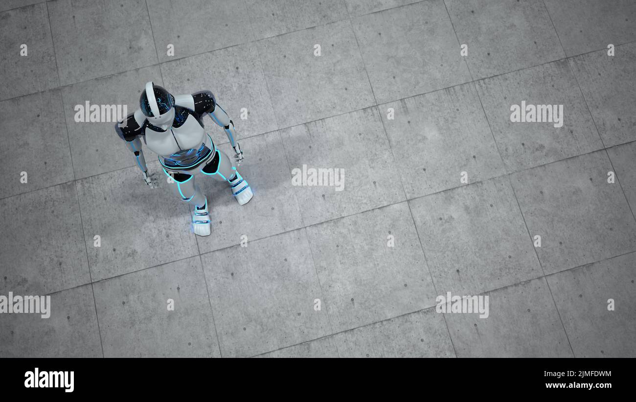 Humanoid Robot Industry Hall Stock Photo - Alamy