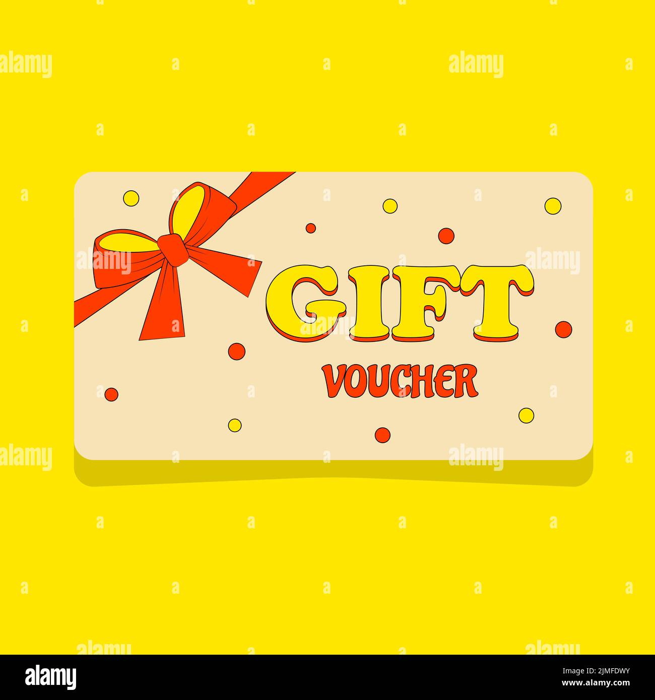 Gift Voucher in Retro Groove Style Bright Summer Design Stock Vector ...