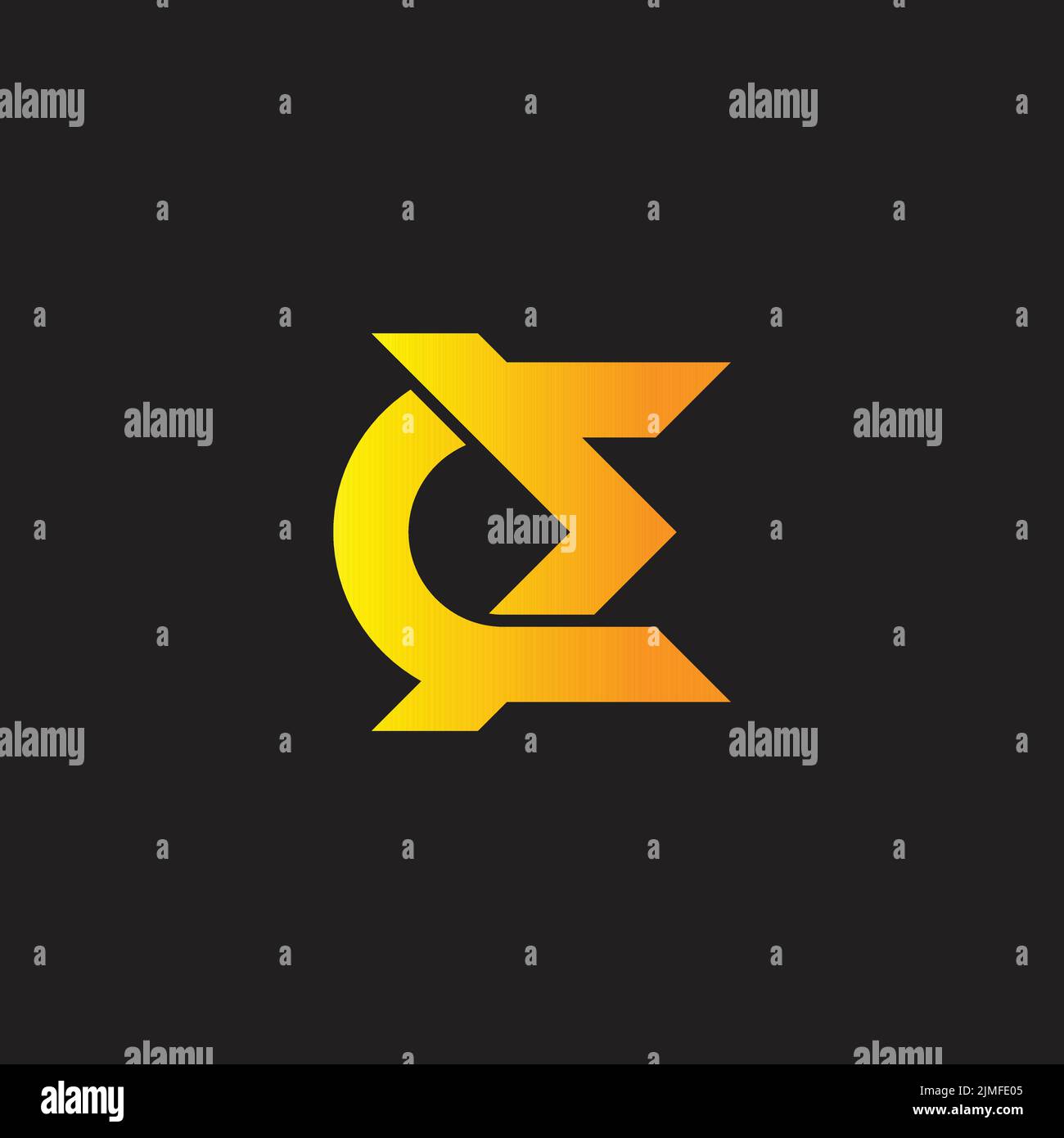 letter c gradient arrow linked geometric logo vector Stock Vector Image ...