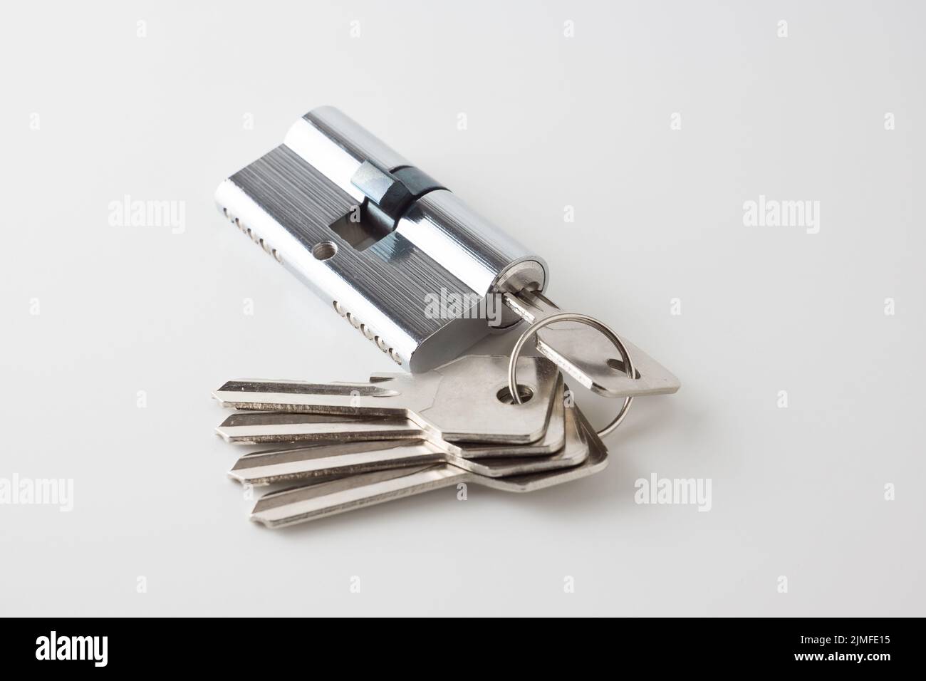 door lock cell isolated on white background Stock Photo - Alamy