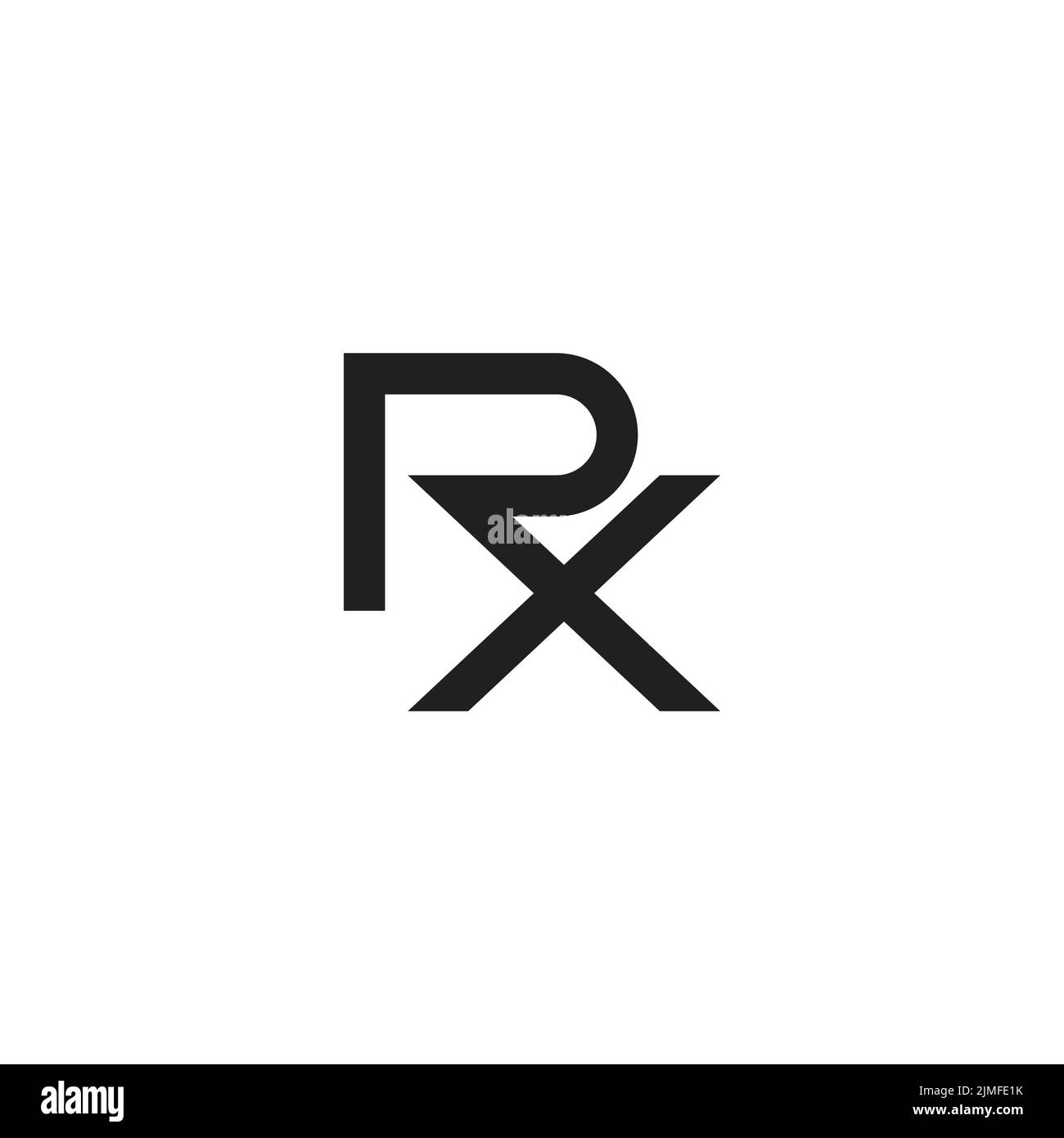 letter rx simple linked logo vector Stock Vector Image & Art - Alamy