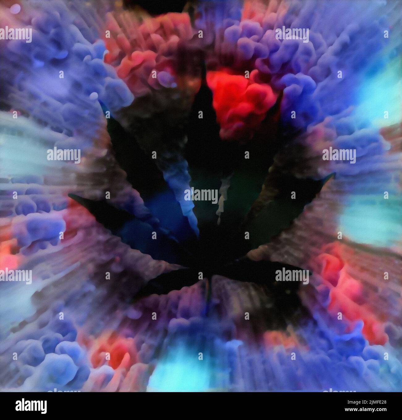 Marijuana leaf abstract. 3D rendering Stock Photo - Alamy