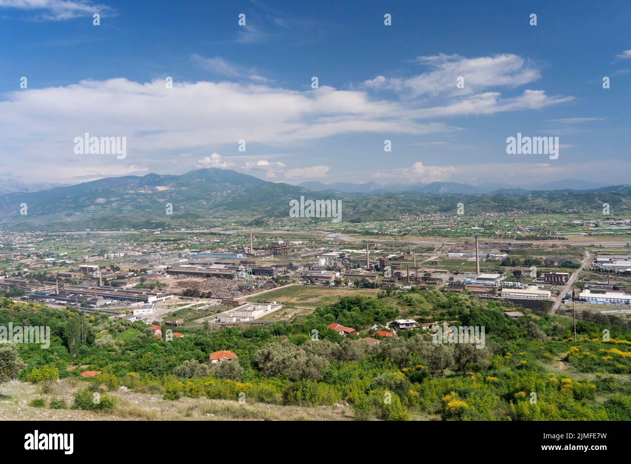 Elbasan, industrial zone, metallurgical plant Stock Photo - Alamy
