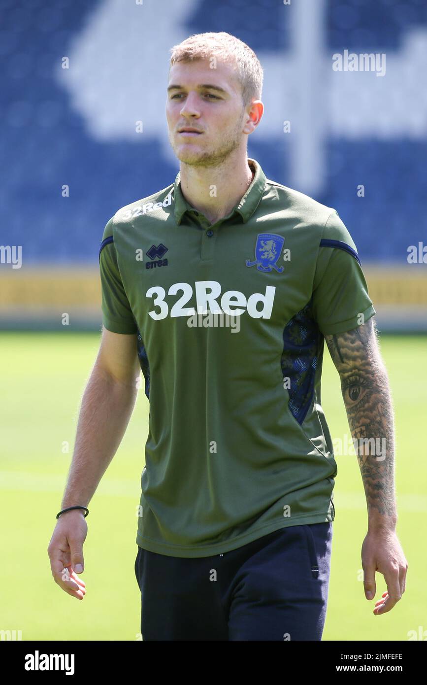 Riley McGree #8 of Middlesbrough arrives at the stadium Stock Photo - Alamy