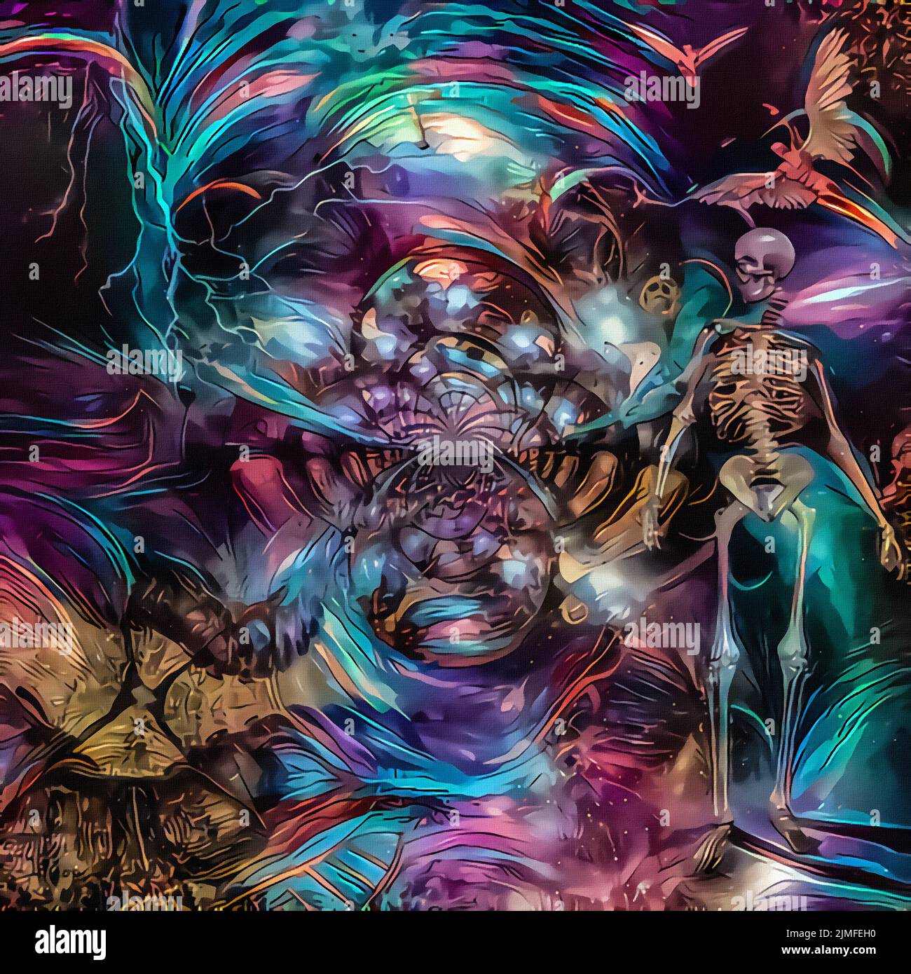 Spiritual abstract art. 3D rendering Stock Photo - Alamy