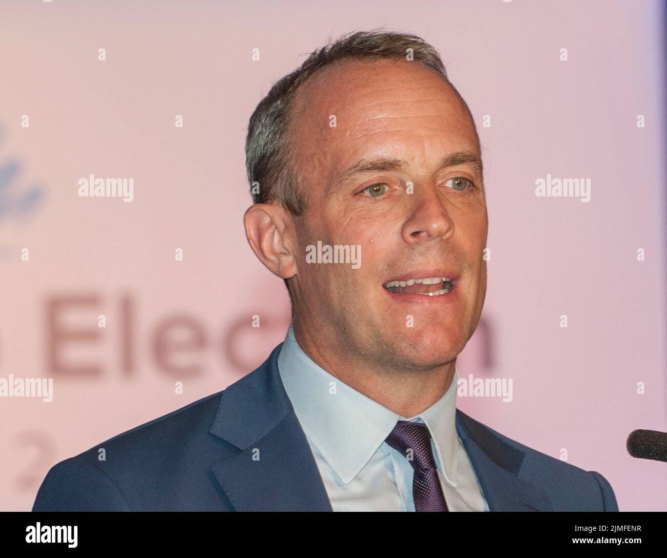 Dominic Raab, Deputy Prime Minister, MP for Esher and Walton addresses ...