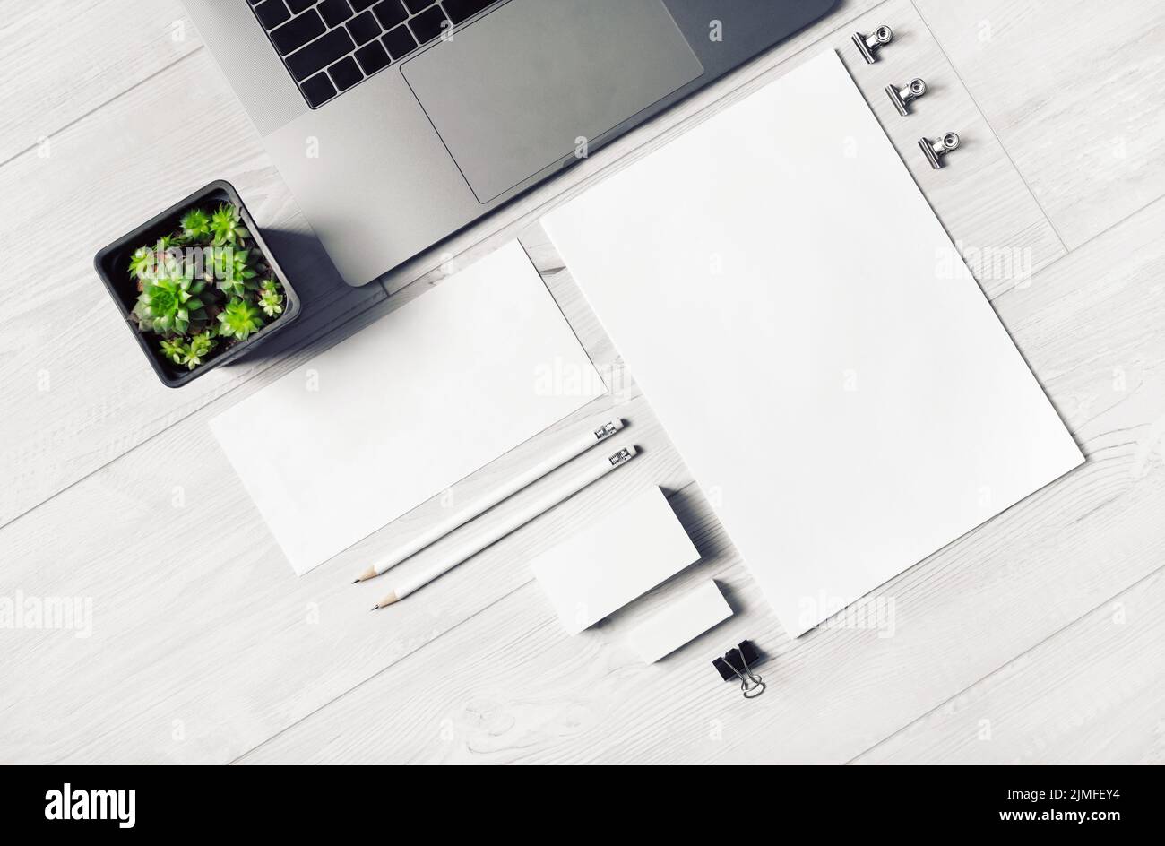 Blank stationery template Stock Photo - Alamy