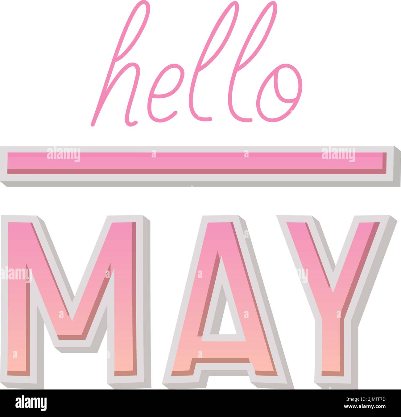 illustration of hello may Stock Vector Image & Art - Alamy