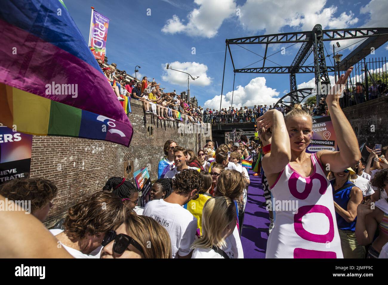 2022-08-06 12:32:42 AMSTERDAM - Participants on the GSA boat of high ...