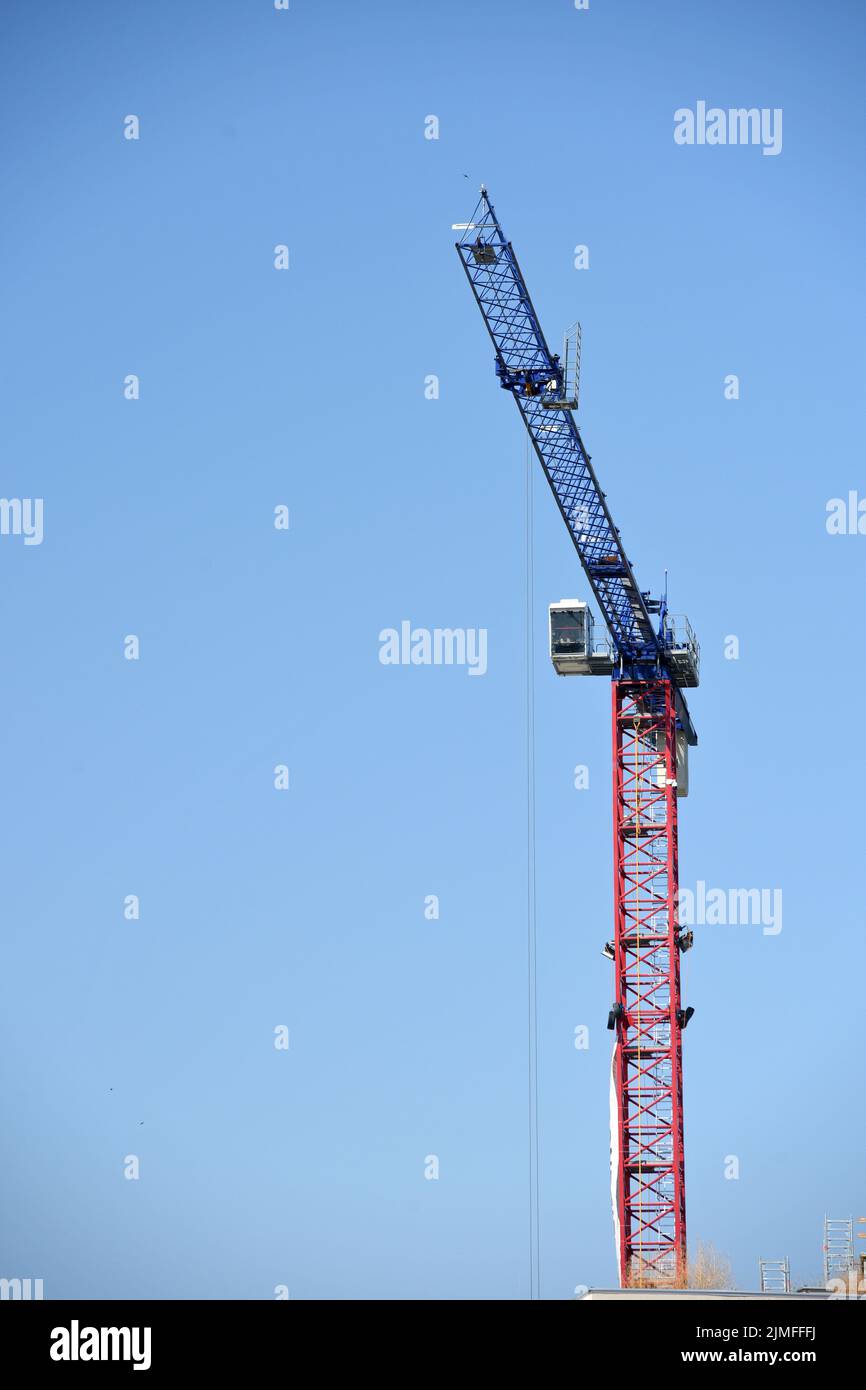 Baukran auf Baustelle in Oberösterreich Österreich, Europa ...