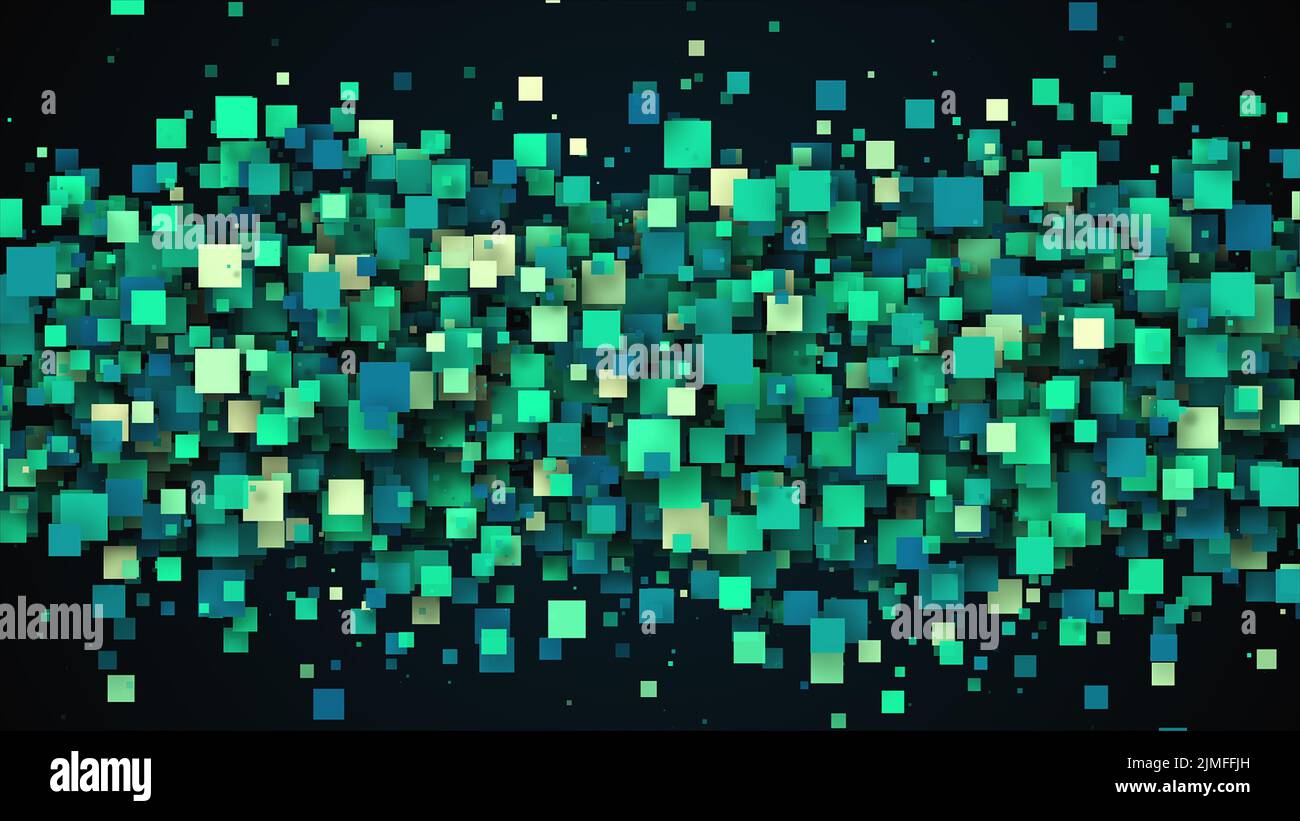 Stream of square particles Stock Photo - Alamy