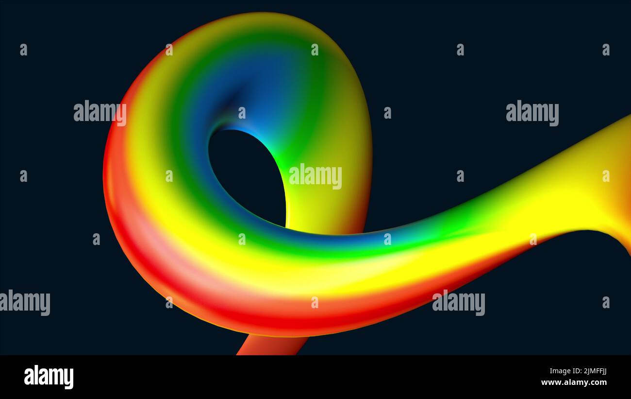 Twisted multicolored shape Stock Photo - Alamy