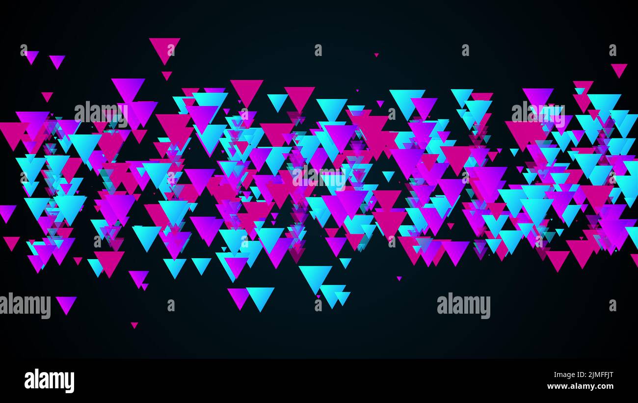 Strip of triangular particles Stock Photo - Alamy
