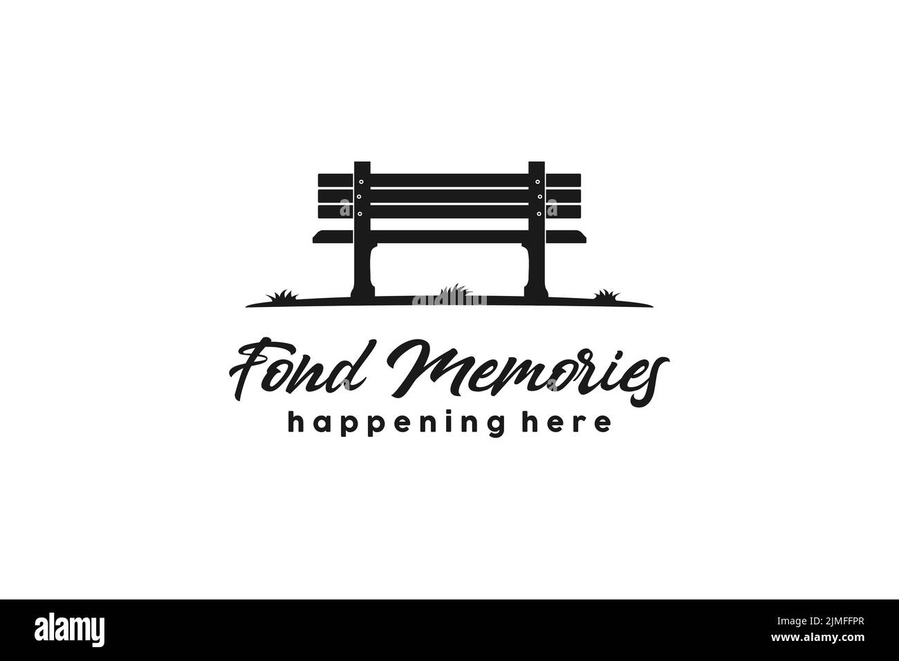 Tree bench logo Black and White Stock Photos & Images - Alamy