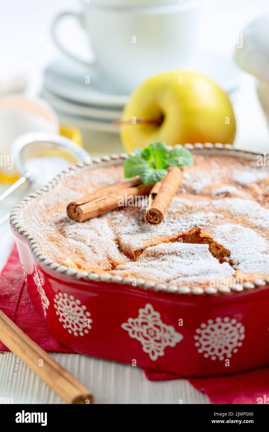 Traditional German apple pancake Stock Photo - Alamy
