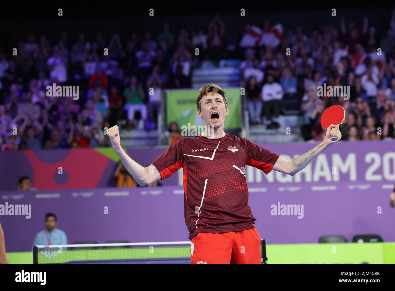 Birmingham, UK, 6th Aug 2022: Table Tennis Men’s QF 4: L Pitchford (ENG ...