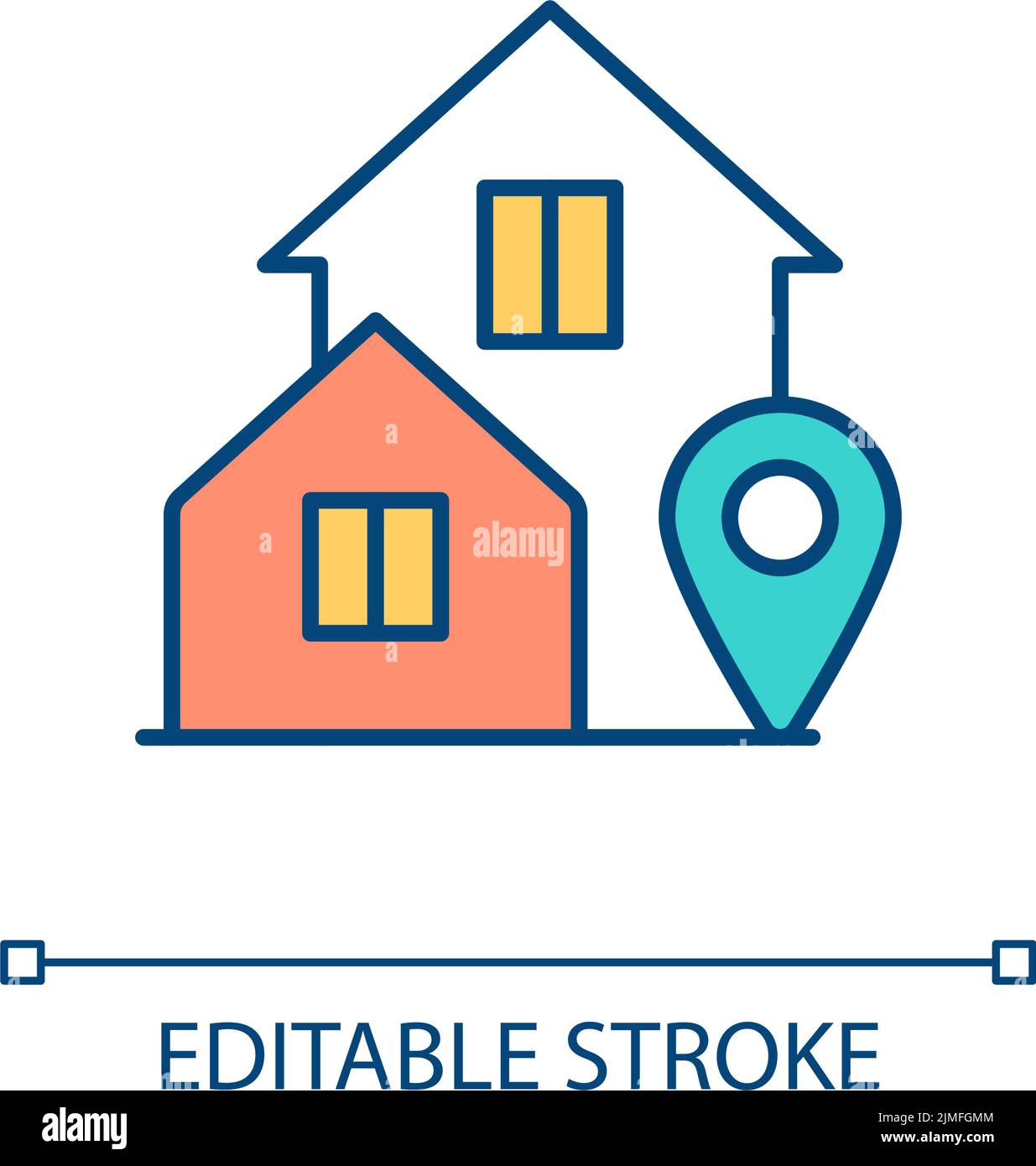 Home location RGB color icon Stock Vector Image & Art - Alamy