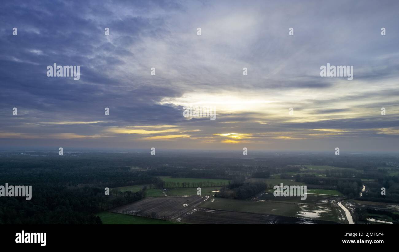Aerial view farm agricultural land hi-res stock photography and images ...