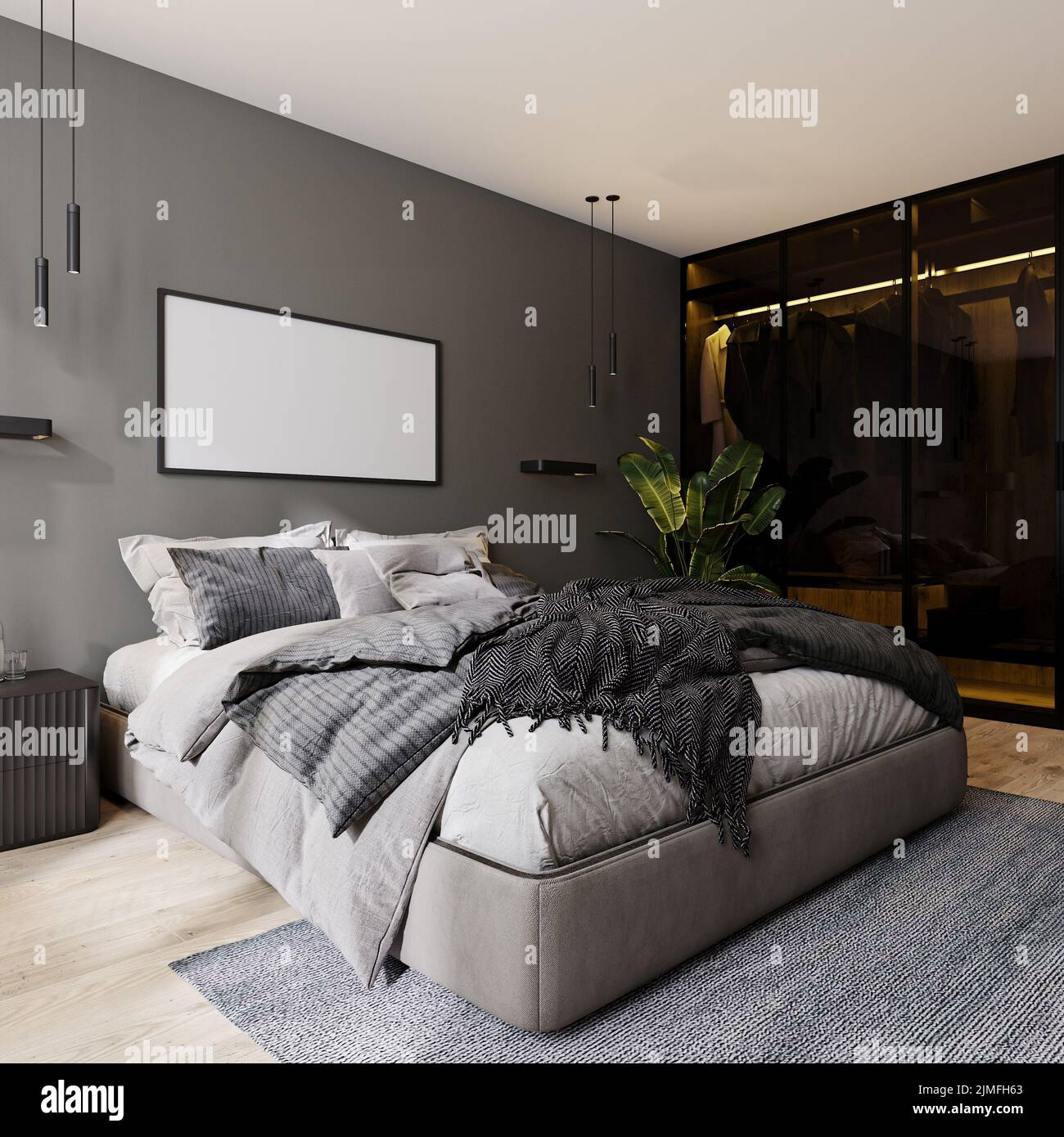 Mockup wall plant table closet hi-res stock photography and images - Alamy