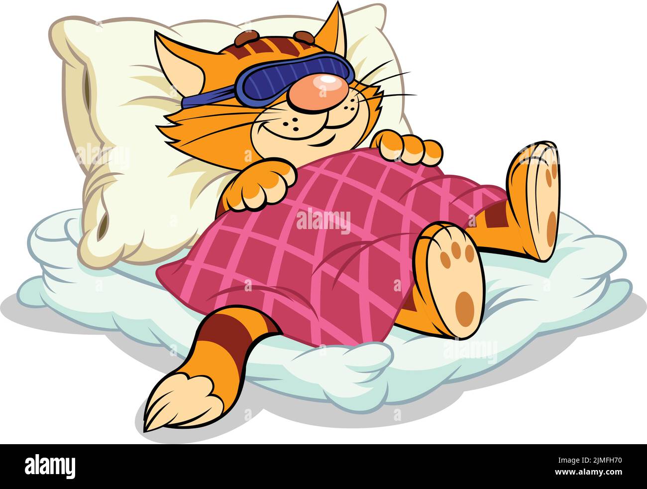 Cat under a blanket Stock Vector Images - Alamy