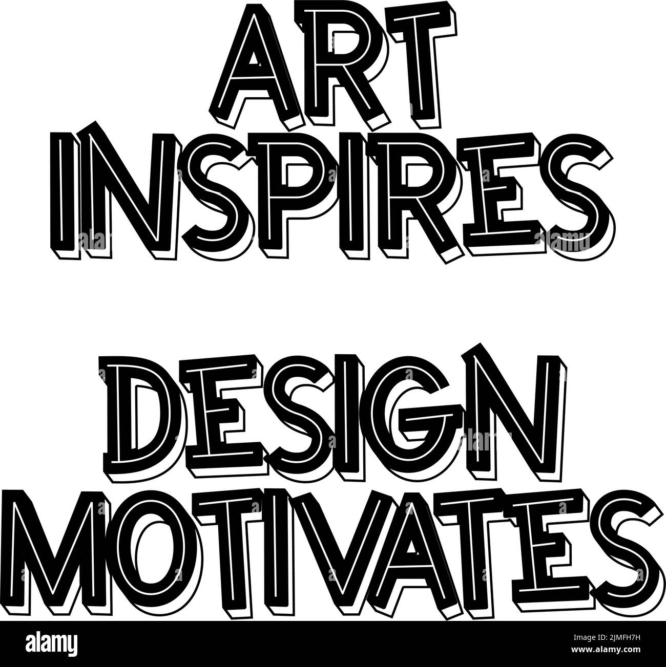 lettering of art inspire design motivates Stock Vector Image & Art - Alamy