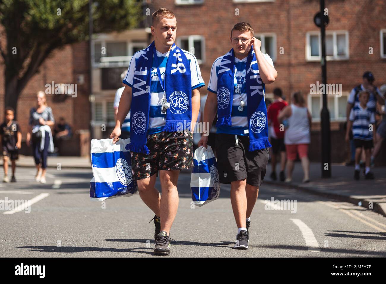 Queens Park Rangers F.C fans arrive before the Sky Bet Championship ...