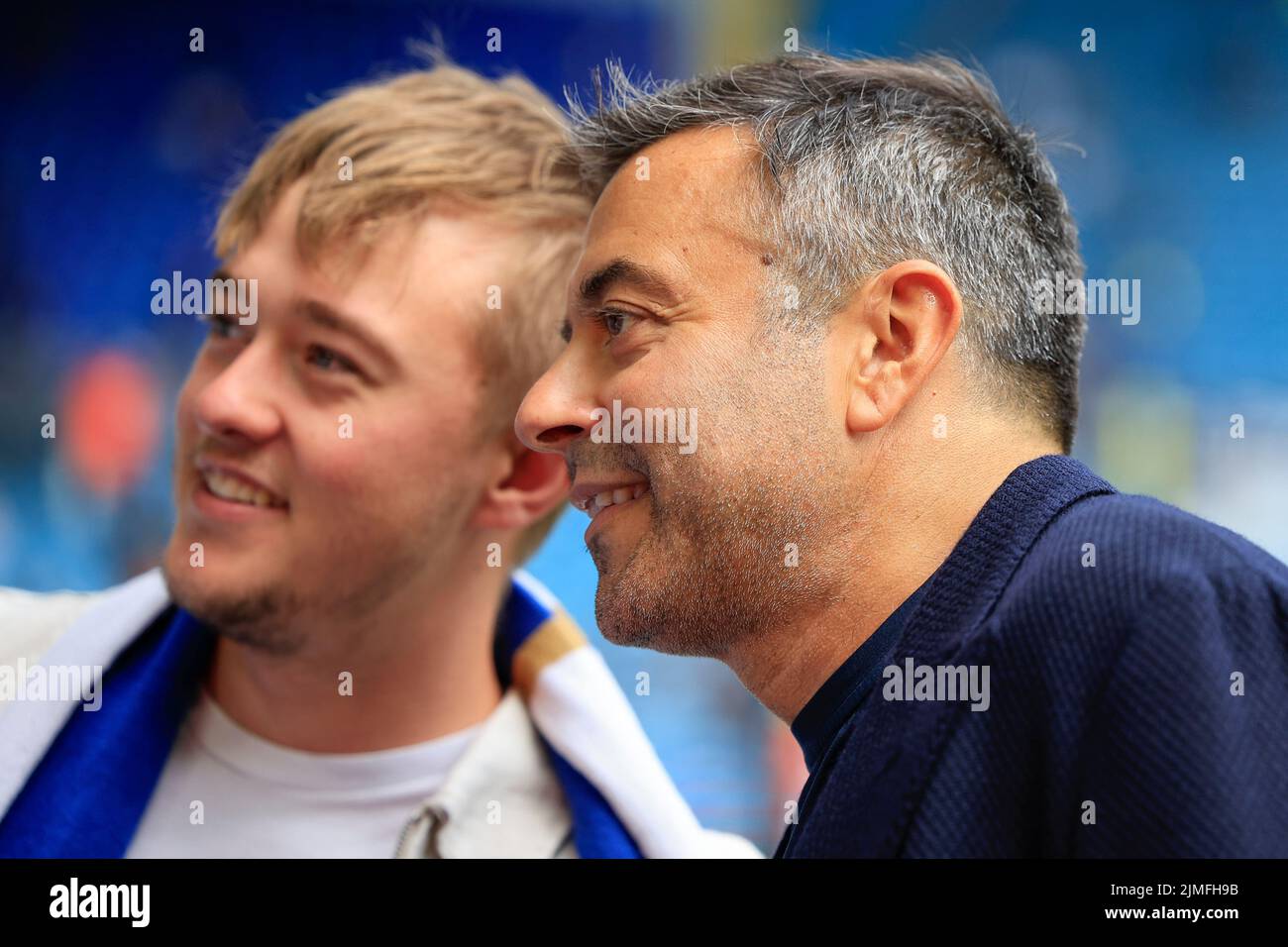 Leeds United owner Andrea Radrizzani having some selfies with the fans ...