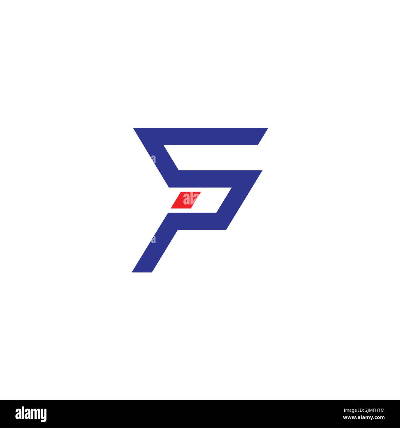 letter sp simple monoline geometric logo vector Stock Vector Image ...