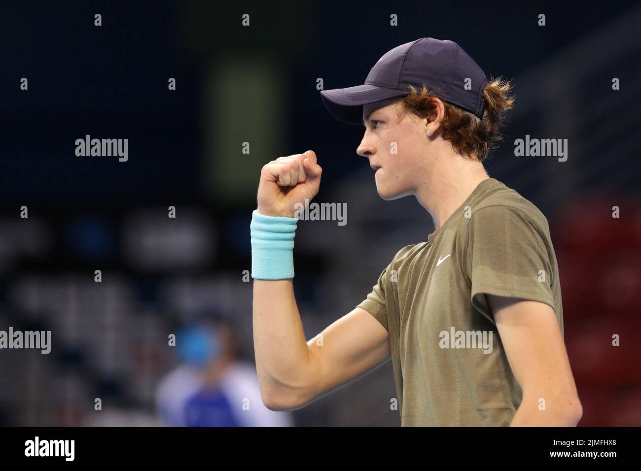 Marton Fucsovics vs Jannik Sinner, 2020 Sofia Open, ATP 250 Stock Photo ...