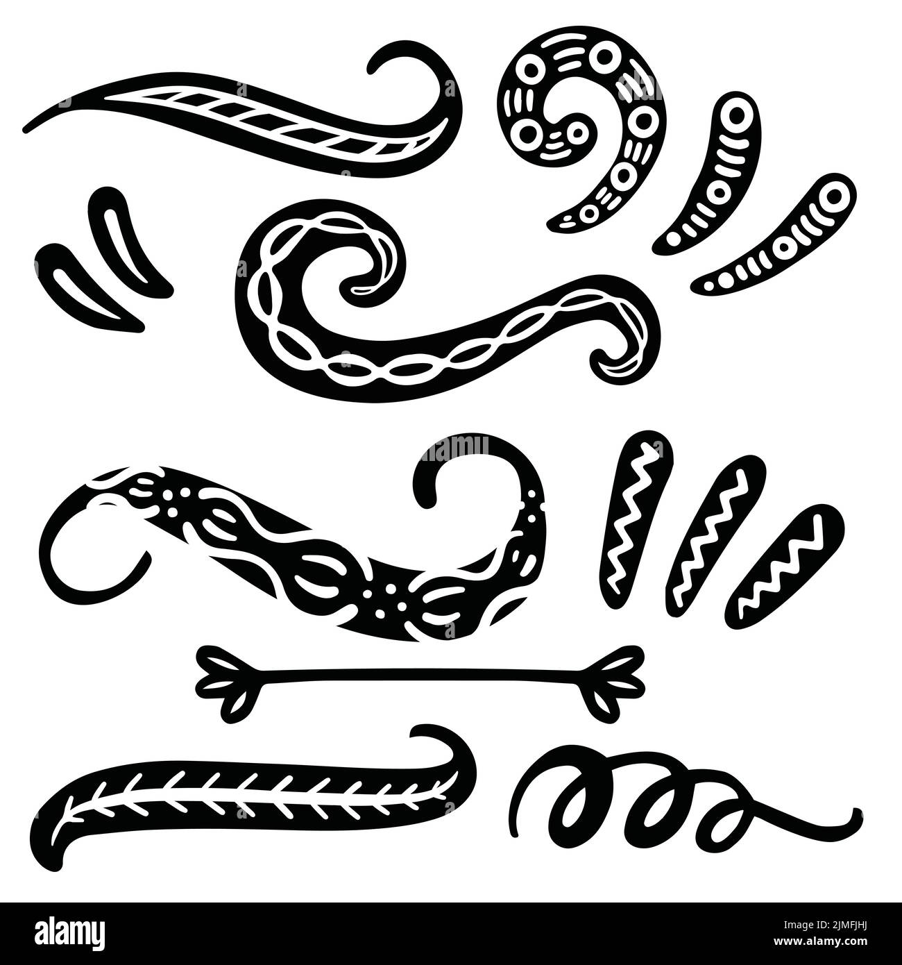 Squiggles vector vectors Cut Out Stock Images & Pictures - Alamy