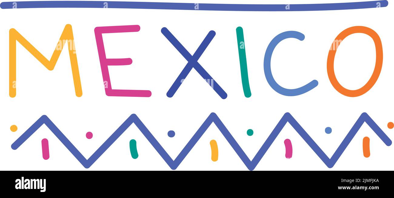 colorful mexico quote Stock Vector Image & Art - Alamy