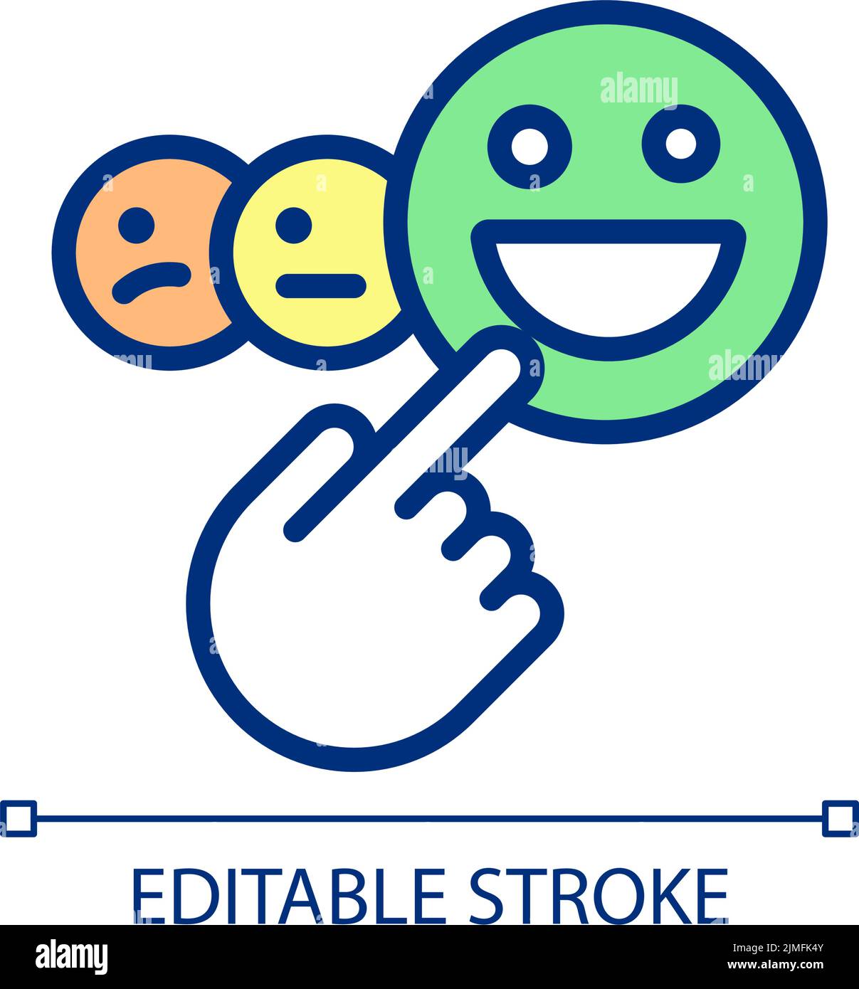 Positive feedback pixel perfect RGB color icon Stock Vector Image & Art ...