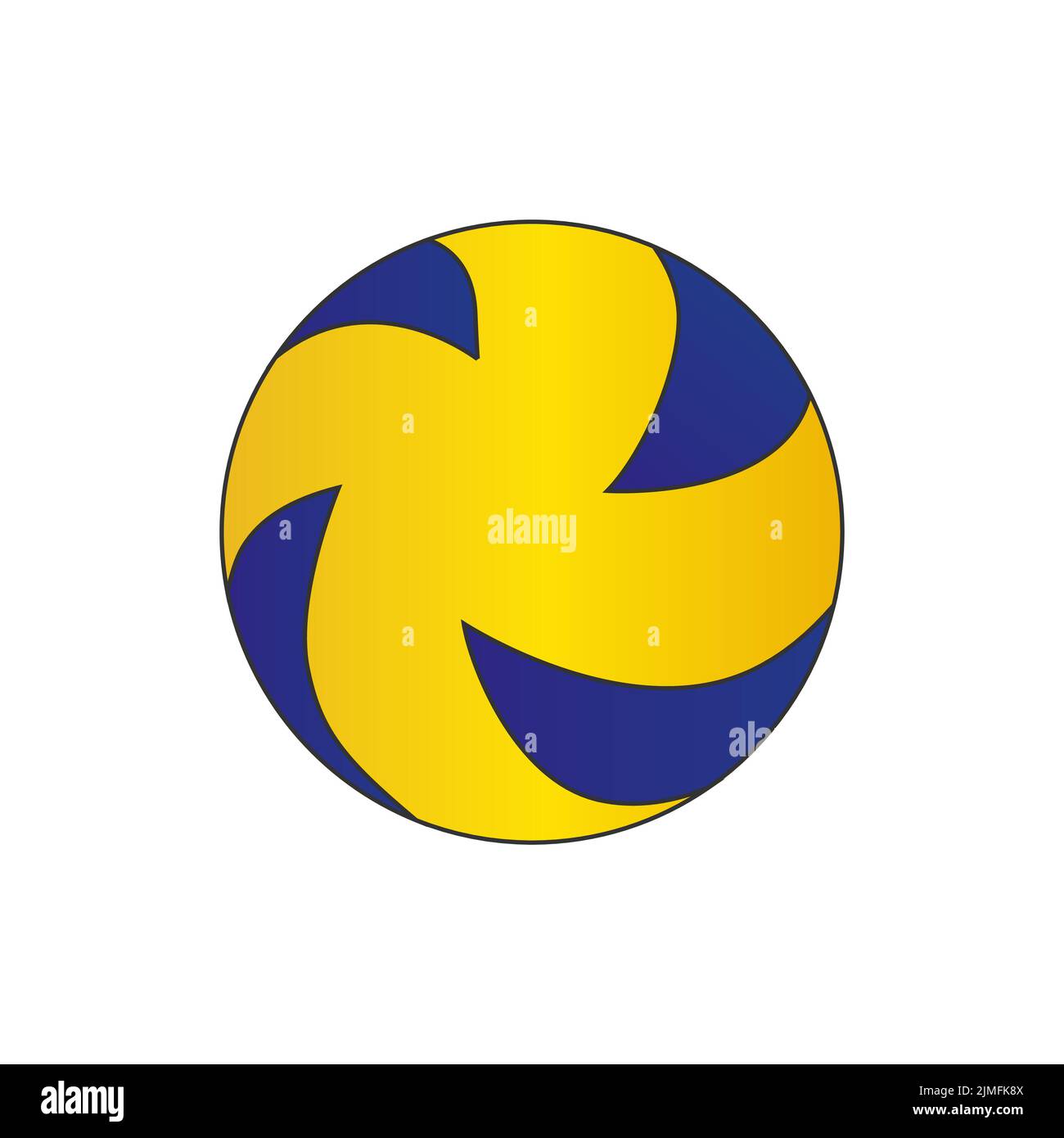 Sport voleyball ball colored icon on white background. Vector ...