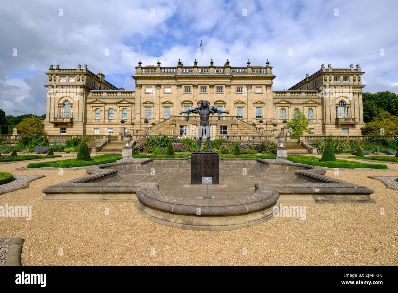 Panoramic view of Harewood House Harrogate 18th century Stately Home ...