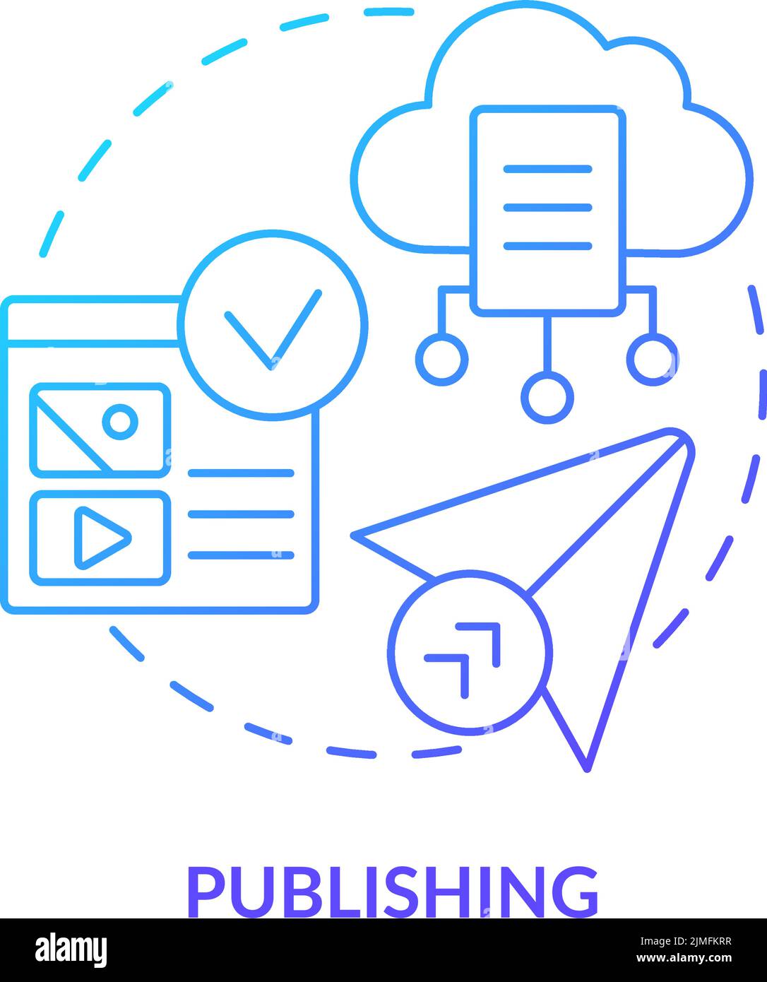 Publishing blue gradient concept icon Stock Vector Image & Art - Alamy