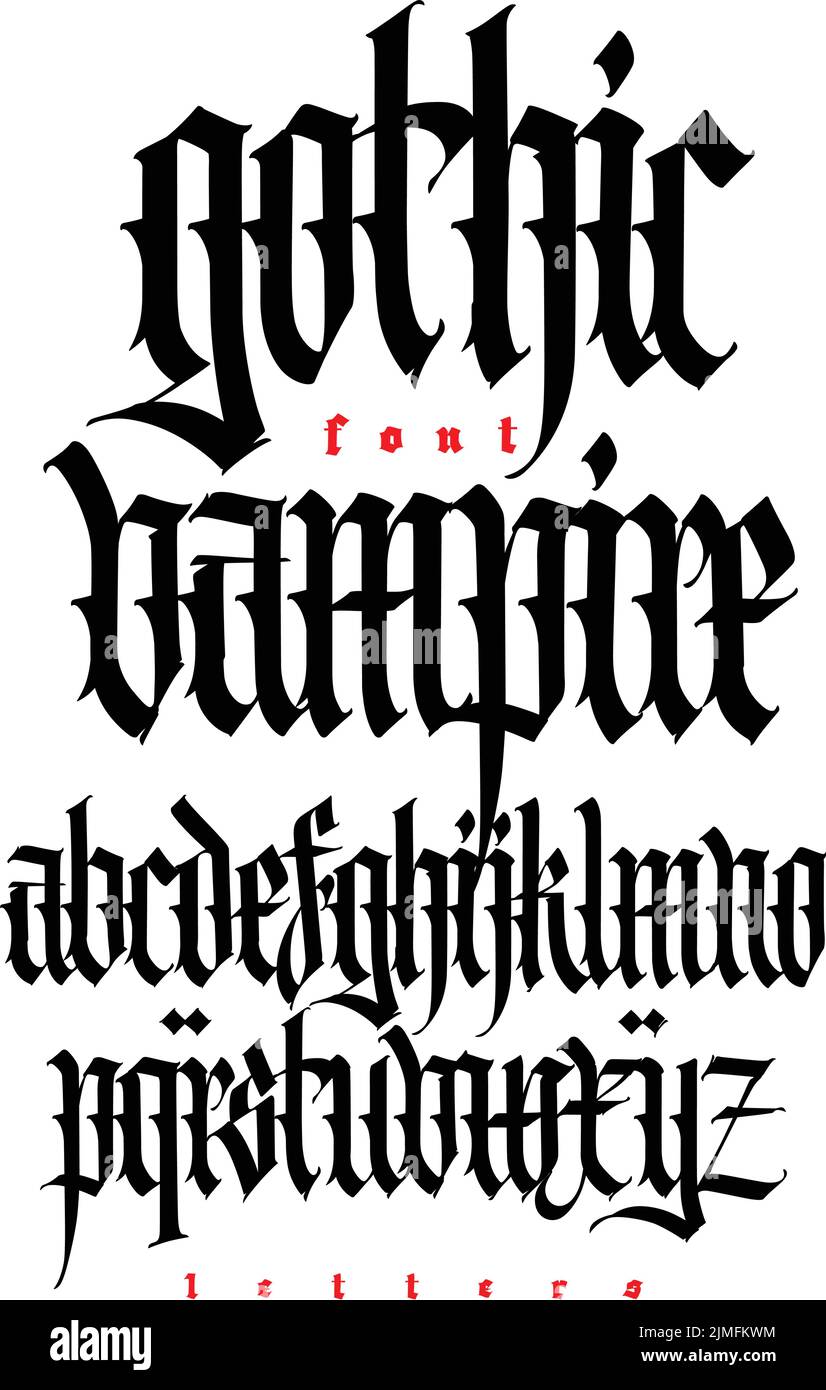 Old european script Cut Out Stock Images & Pictures - Alamy