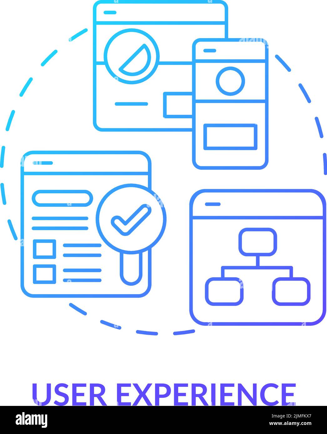 User experience blue gradient concept icon Stock Vector Image & Art - Alamy