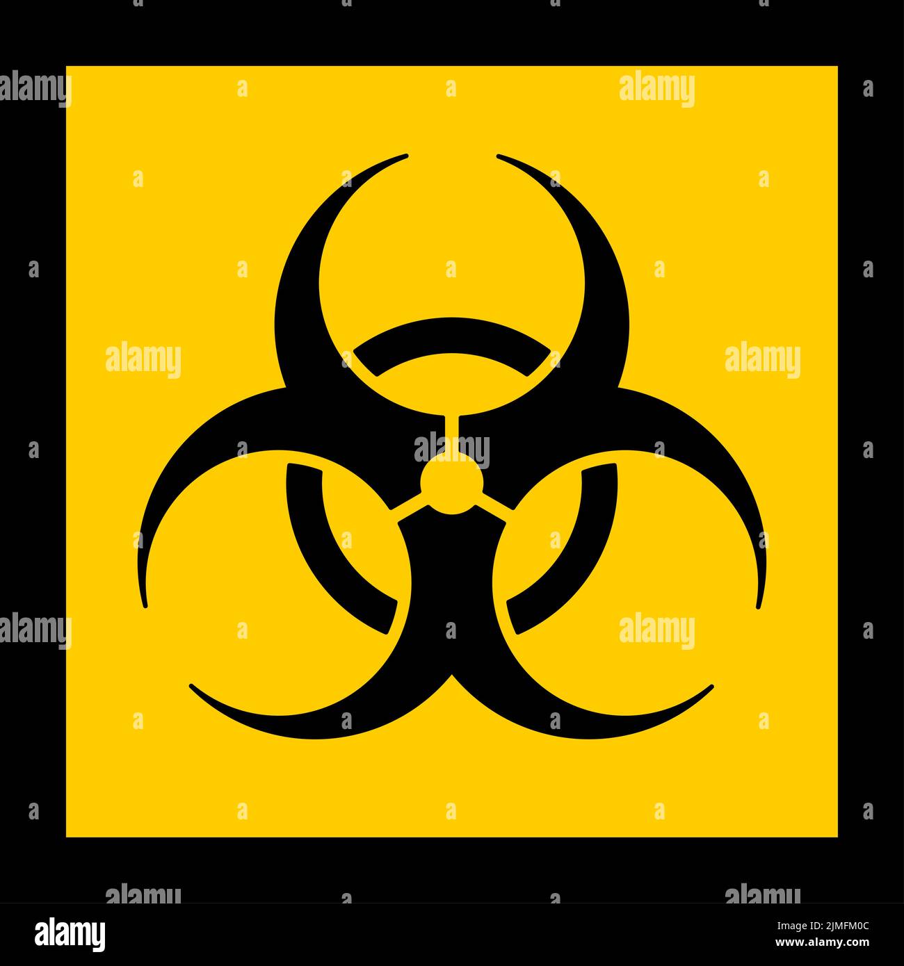 Attention or Caution Biological Hazard or Biohazard Warning Sign ...