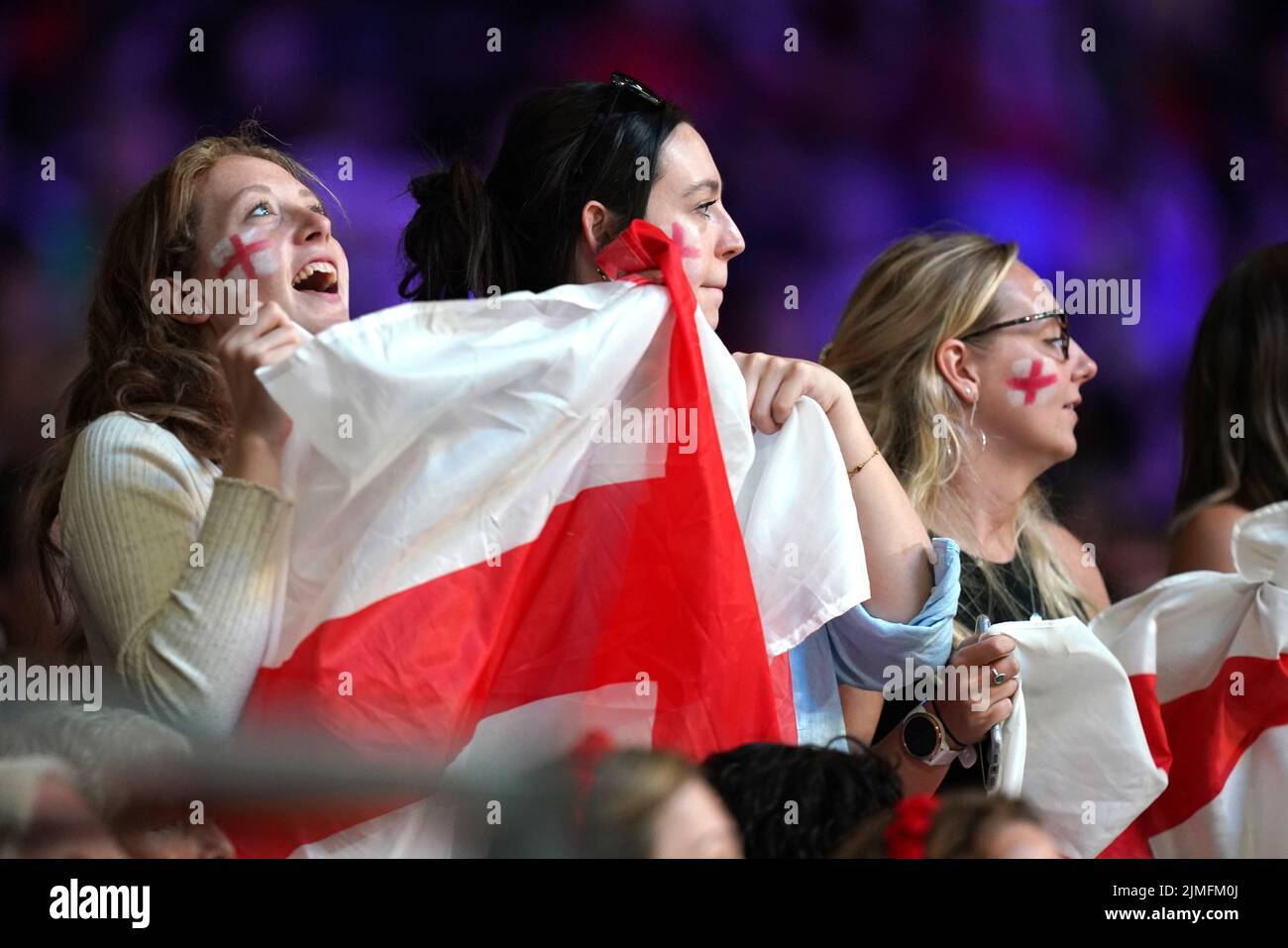 England supporters in the crowd before the Netball Semi-Final at The ...