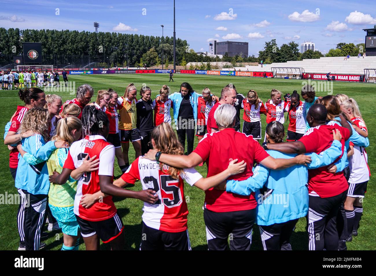 Rotterdam - Feyenoord Vrouwen 1 after the match between Friendly ...