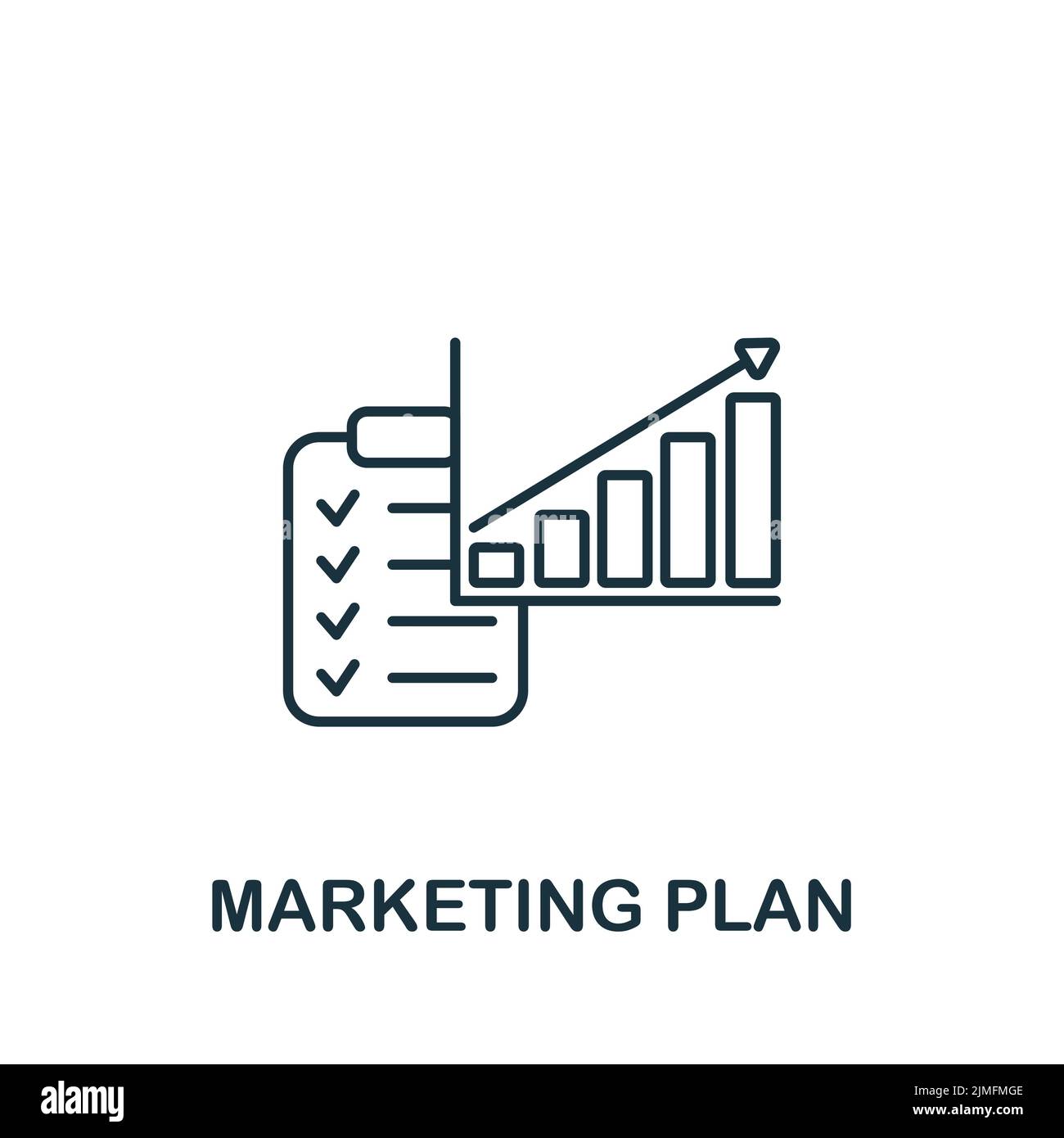 Marketing Plan icon. Monochrome simple icon for templates, web design ...