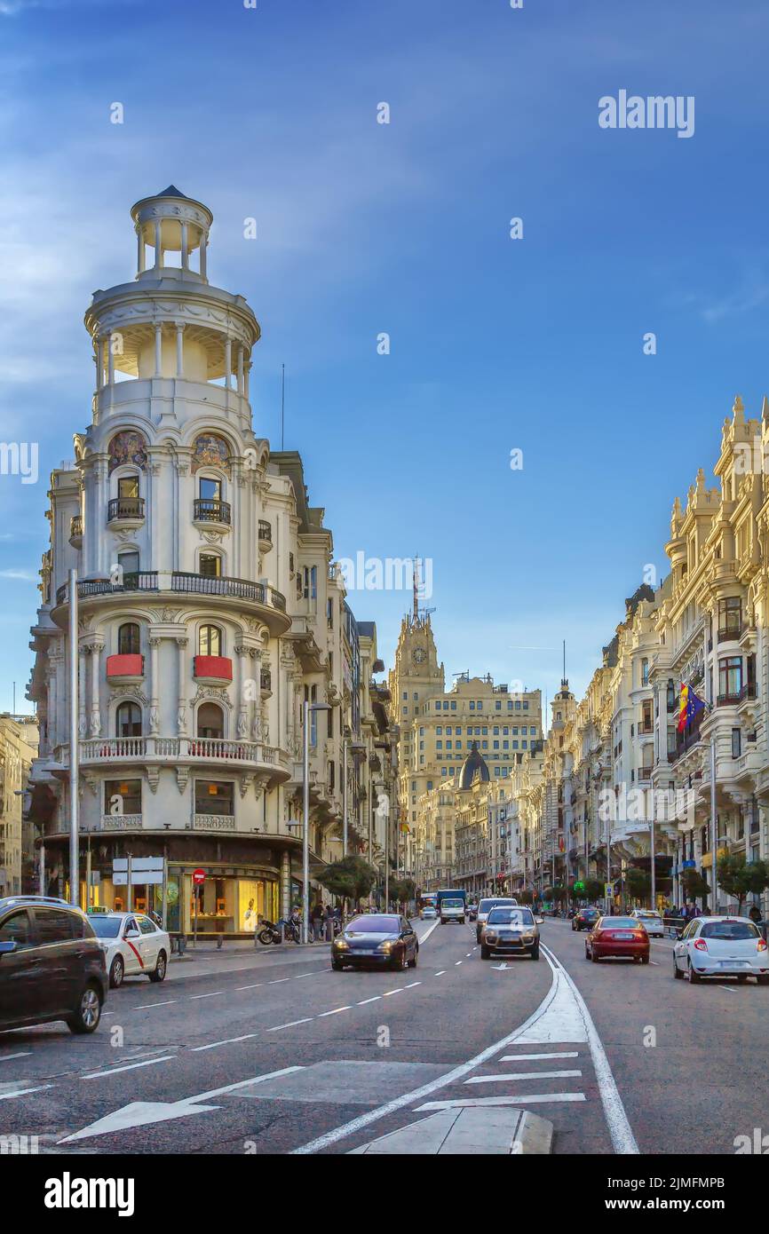 Famous gran via street hi-res stock photography and images - Alamy