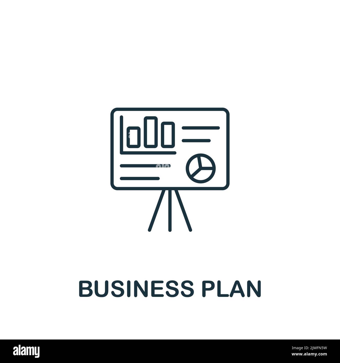 Business Plan icon. Monochrome simple icon for templates, web design ...
