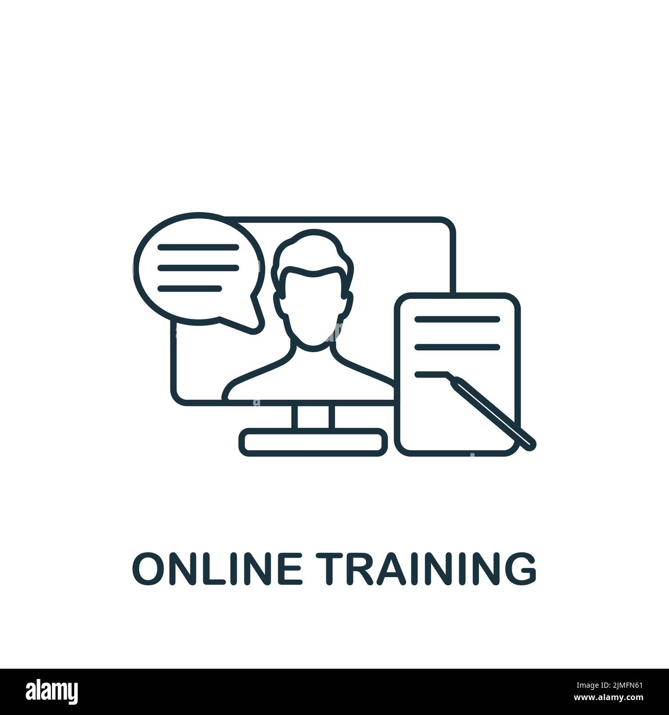 Online Training icon. Monochrome simple Business Training icon for ... Online Training icon. Monochrome simple Business Training icon for ...