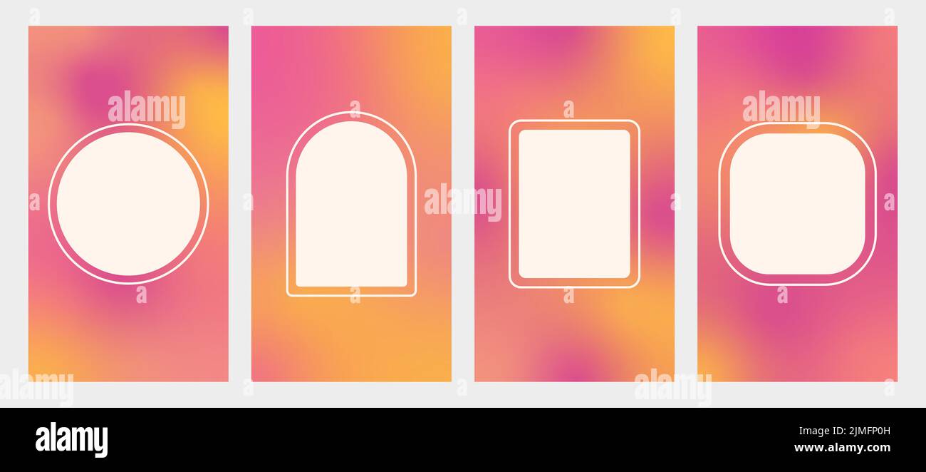 Holographic gradient story pastel trendy abstract vector Stock Vector ...